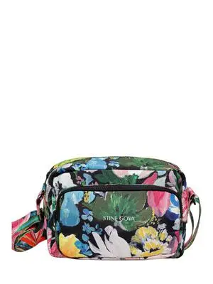 Stine Goya Floral Print Crossbody Bag - Black