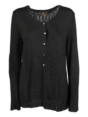 Fendi Embellished Cardigan - Black