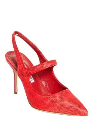 Manolo Blahnik Camparisli Slingback Pump - Bright Red/bright Red