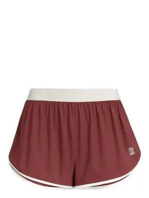 Brunello Cucinelli Logo Shorts - Bordeaux
