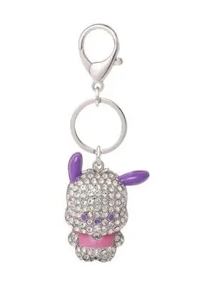 HELLO KITTY Pochacco Pavé Keychain Bag Charm - Clear/ Multi