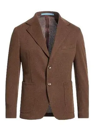 HERMAN & SONS Single-breasted Knit Blazer - Brown