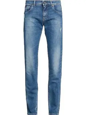 Dolce & Gabbana Skinny Jeans With Appliqués - Blue