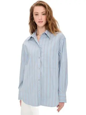 VINCE Striped Stretch Shirt