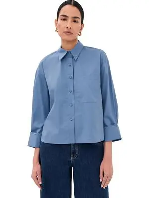 TWP J. D. Button Down Shirt - Country Blue