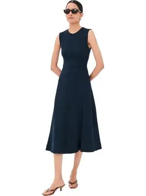 Veronica Beard Karrigan Midi Dress - Navy