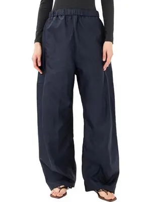 Tibi Crispy Nylon Winslow Pants - Navy