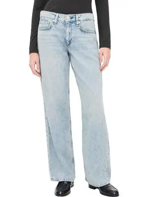 Rag & Bone Feather Weight Saige Low Rise Ankle Straight Jeans - Ludlow