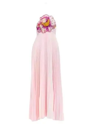 Acler Brewood Pleated Maxi Dress - Pink