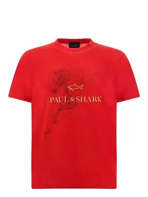 Paul & Shark Year Of The Horse Printed T-shirt - Red