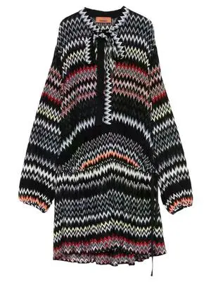 Missoni Chevron-pattern Mini Dress - Black