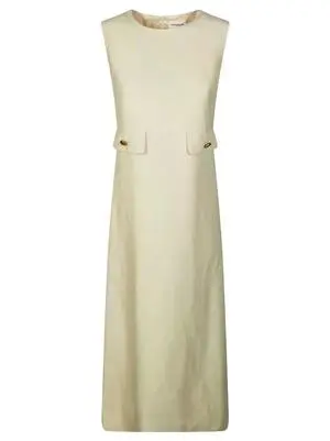 P.a.r.o.s.h Button Pocket Maxi Dress - Neutrals