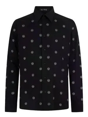 Philipp Plein Rhinestone-embellished Shirt - Black
