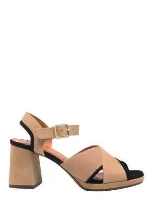 Chie Mihara Criss-cross Buckle Sandals - Brown