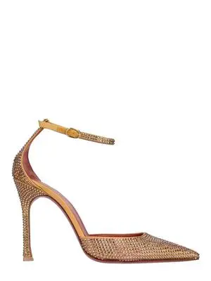 Amina Muaddi Crystal-embellished Pumps - Gold
