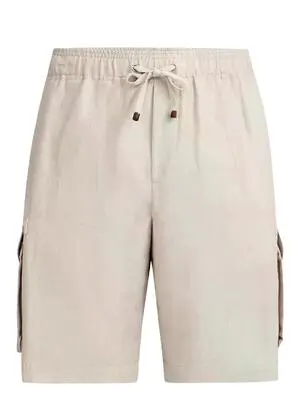Brunello Cucinelli Linen And Cotton Drill Bermuda Shorts - Neutrals