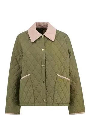Barbour Icons Cropped Liddesdale Quilted Jacket - Green
