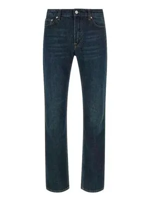 DEPARTMENT 5 Stonewashed Jeans With Contrast Stitching - Blue