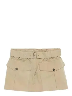IRO PARIS Inoa Belted Mini Skirt - Neutrals