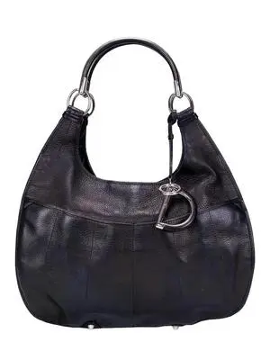 Dior Grand Sac Hobo Leather Shoulder Bag - Black