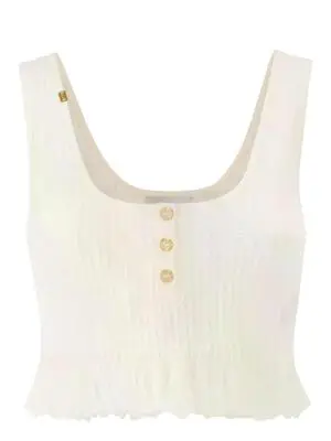Elisabetta Franchi Button-detail Top - Neutrals