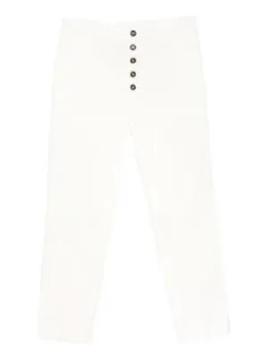 DONDUP Buttoned Trousers - White