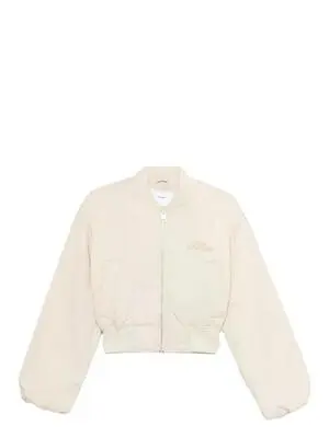 Axel Arigato Lola Zipped Bomber Jacket - Neutrals