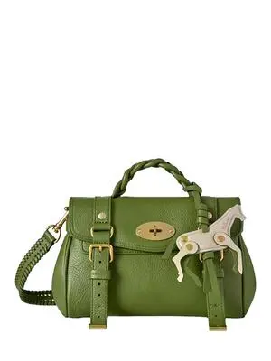 Mulberry Mini Alexa Crossbody Bag With Horse Charm - Green
