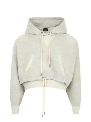 R13 Cropped Hoodie - Grey