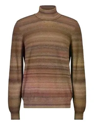 Fedeli Striped Pattern Sweater - Brown