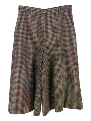 DOLCE & GABBANA Houndstooth Wide Leg Shorts