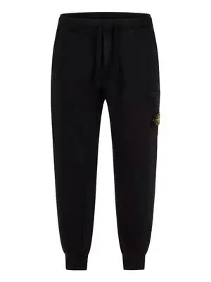 Stone Island Logo-patch Drawstring Track Pants - Black