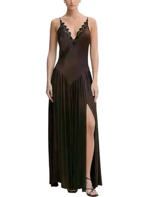 Bardot Aderia V-neck Maxi Dress - Brown