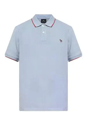 Paul Smith Zebra-patch Polo Shirt - Blue