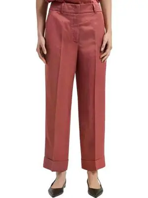 Peserico Cuffed Trousers - Red