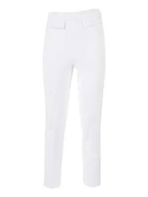 Elisabetta Franchi Front Tab-detail Trousers - White