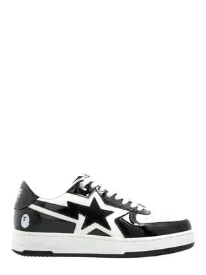 A BATHING APE Star Leather Sneakers - Black