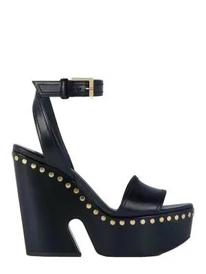 Givenchy Studded Wedge Sandals - Black