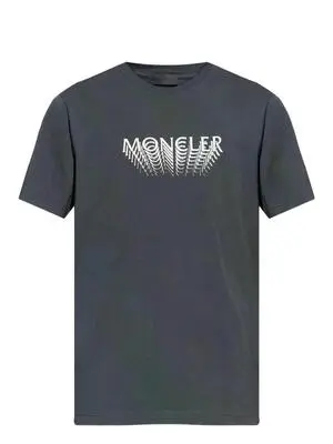 Moncler Crew-neck Logo T-shirt - Grey