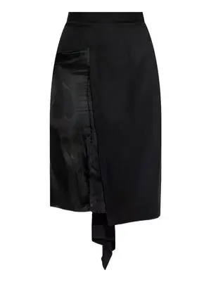 Vetements Asymmetric Drape-panel Skirt - Black