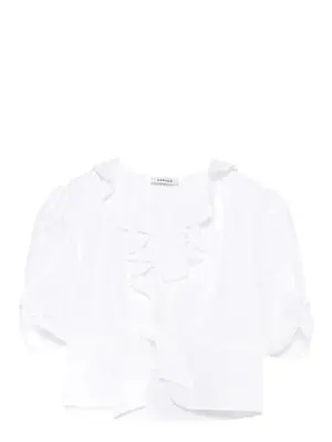 Sandro Ruffled-collar Blouse - White