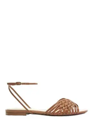 ALEXANDRE BIRMAN Lilian Woven Ankle-strap Sandals - Brown