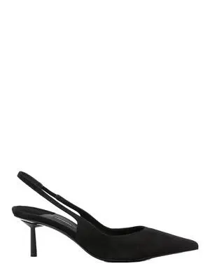 LE SILLA Point-toe Slingback Pumps - Black