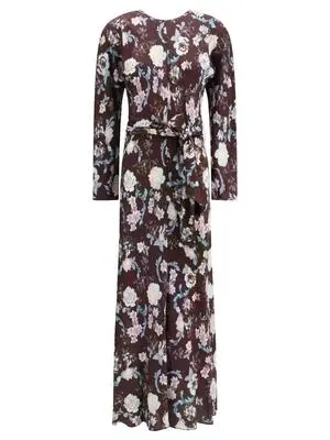 FORTE_FORTE Floral-print Maxi Dress - Brown