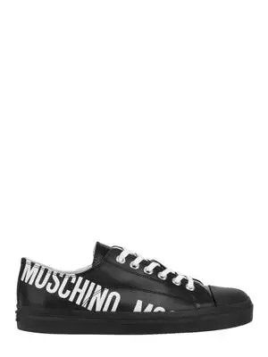 Moschino Logo-lettering Sneakers - Black