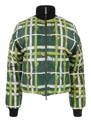 Burberry Patterned Padded Jacket - Green