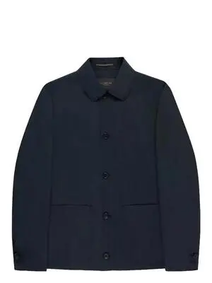 Incotex Buttoned Shirt Jacket - Blue