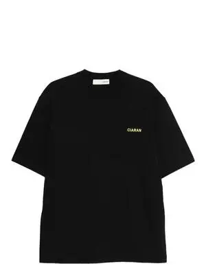 CIARAN Logo-embroidered T-shirt - Black