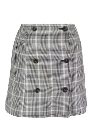 Stella McCartney Alexandra Plaid-check Mini Skirt - White
