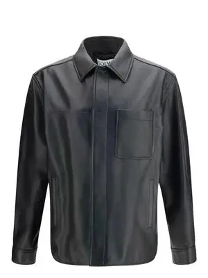 Loewe Leather Shirt - Black